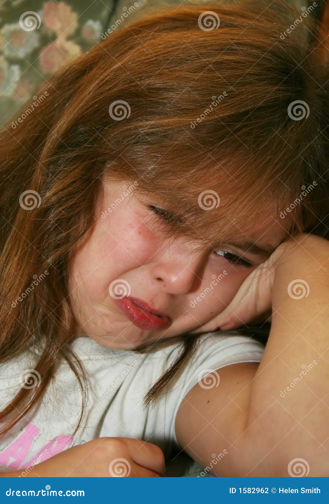 Young Girl Crying stock photo. Image of upset, female - 1582962