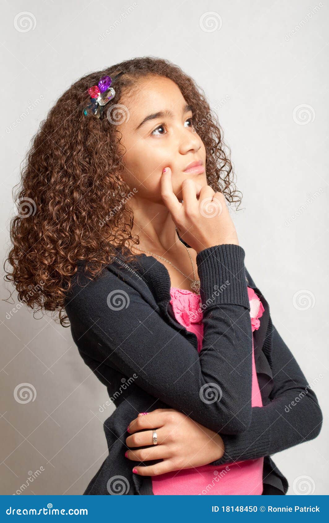 Young girl day dreaming stock photo. Image of thinking - 18148450