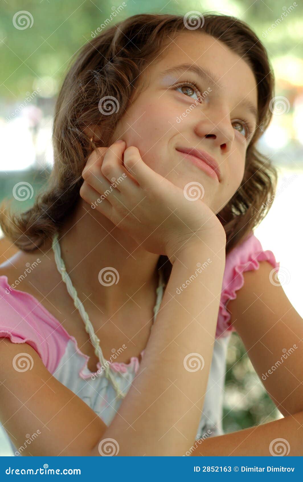 Young girl day dreaming stock image. Image of thoughtful - 2852163
