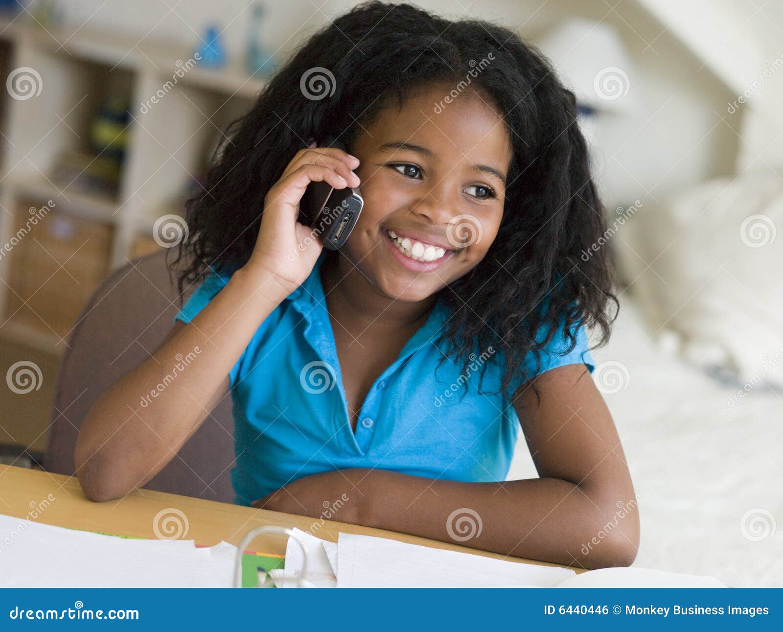 Young Girl Distracted From Her Homework Royalty-Free Stock Image ...