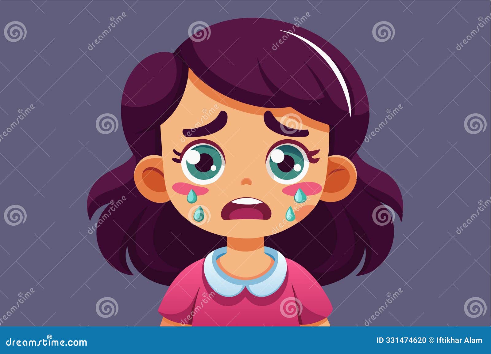 With Tears Streaming Down Her Face A Woman Avoids Eye Contact With The ...