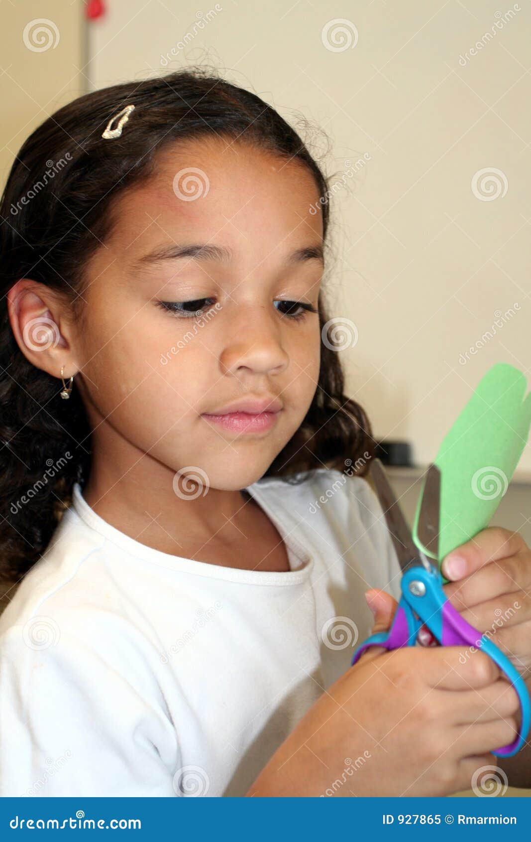 Young Girl Doing Crafts stock image. Image of class, child - 927865