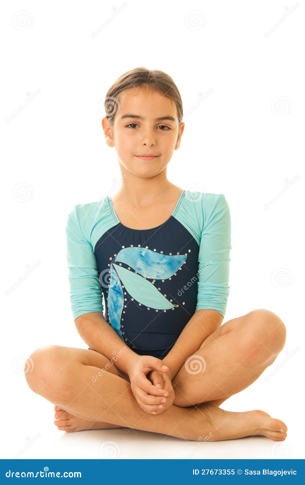 Young Girl Doing Gymnastics Stock Image - Image of caucasian, gymnast ...