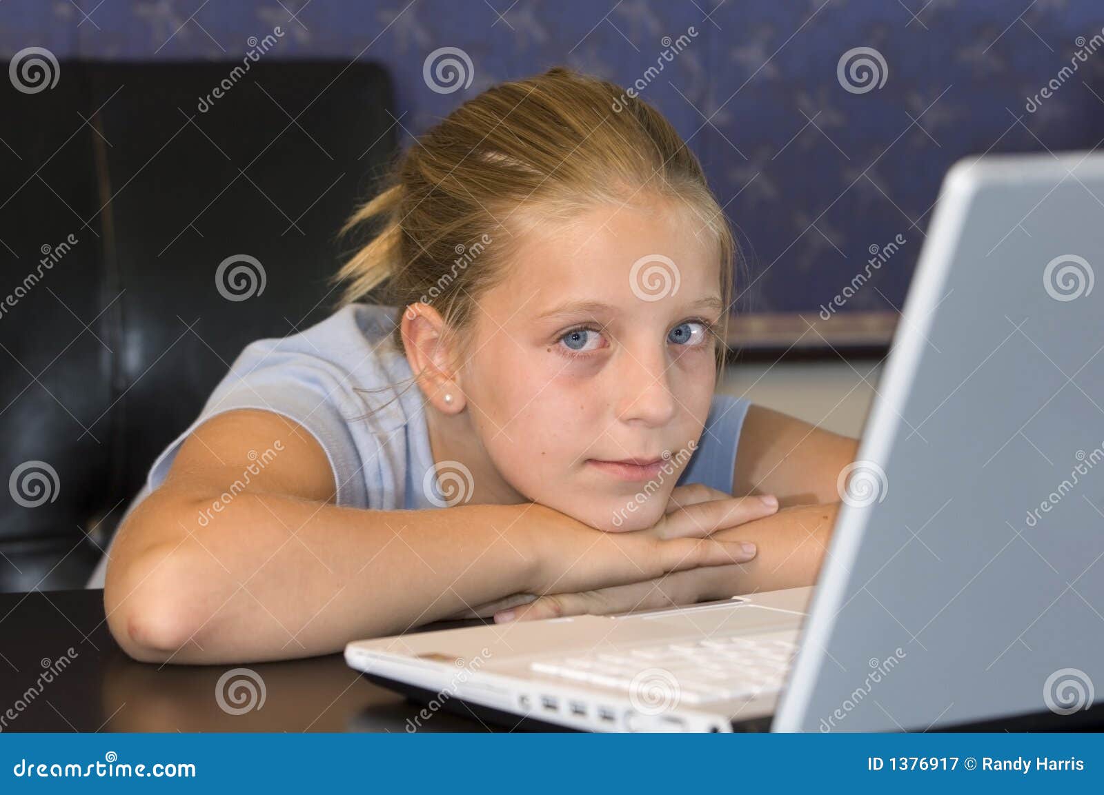 Young girl doing home work stock image. Image of attractive - 1376917