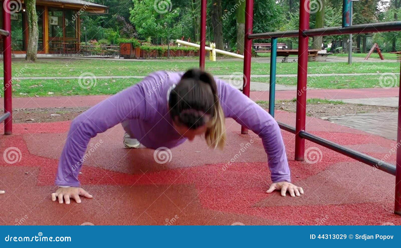 Young girl doing push ups stock video. Video of core - 44313029