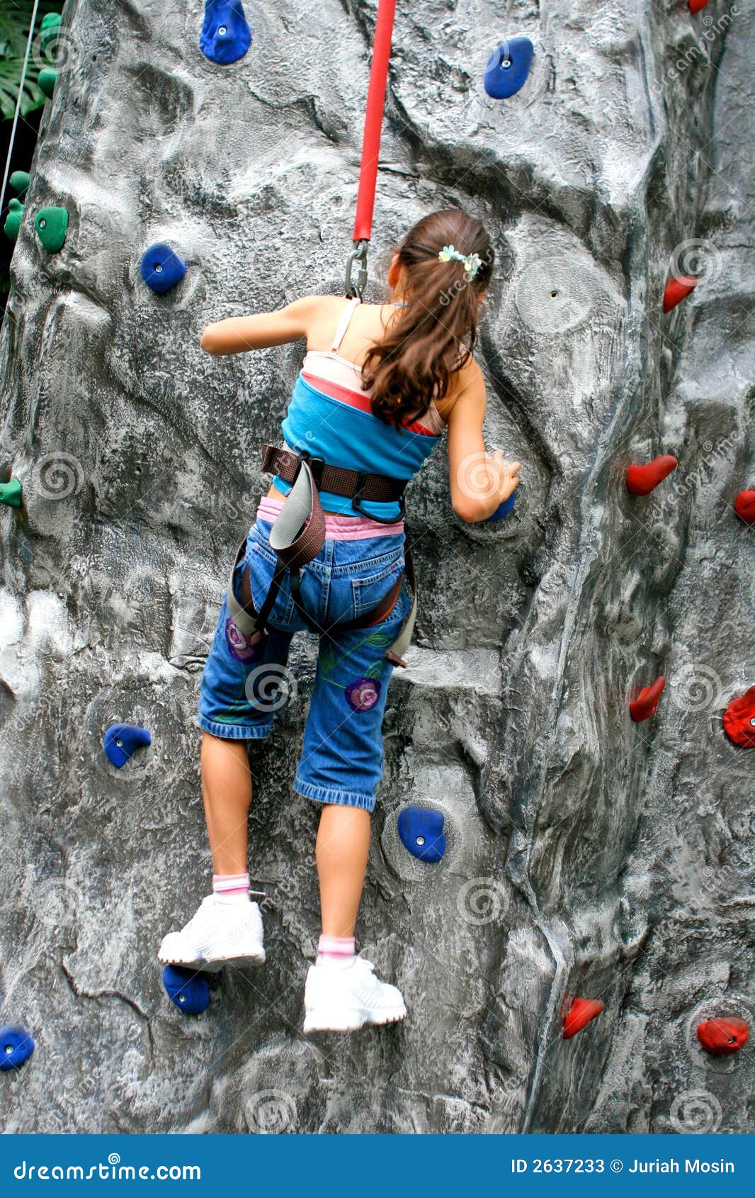 Young Girl Doing Rock Climbing Stock Photos - Image: 2637233