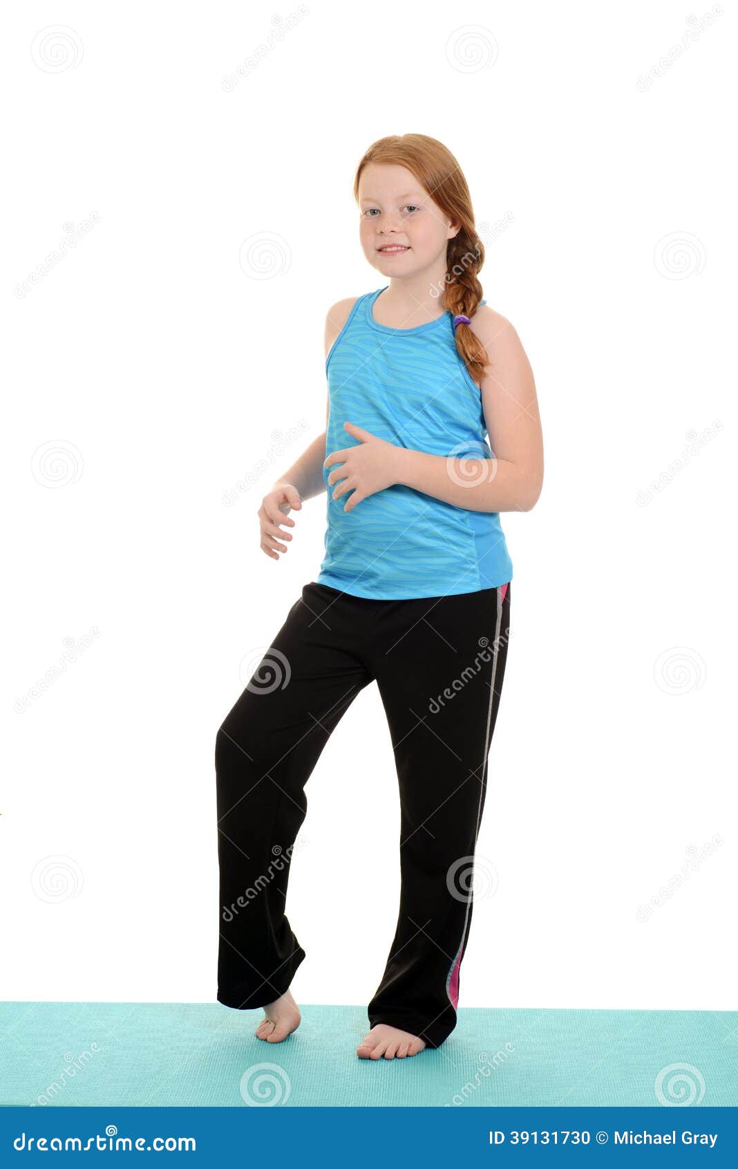 Young girl doing workout stock photo. Image of child - 39131730