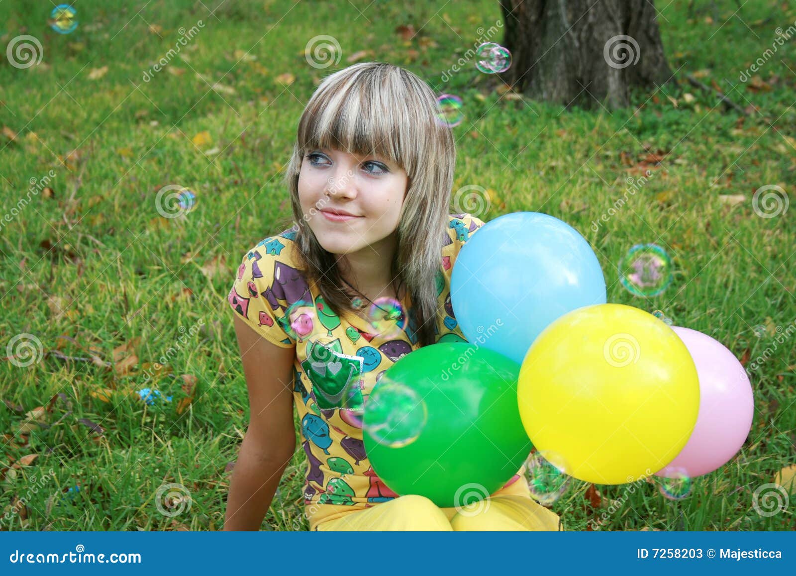 Young girl dreaming stock image. Image of lovely, colored - 7258203