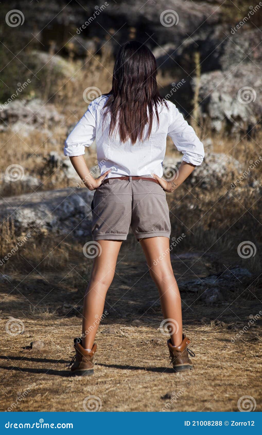 Young Girl Dressed Adventurer Stock Photo - Image of beauty, adventure ...