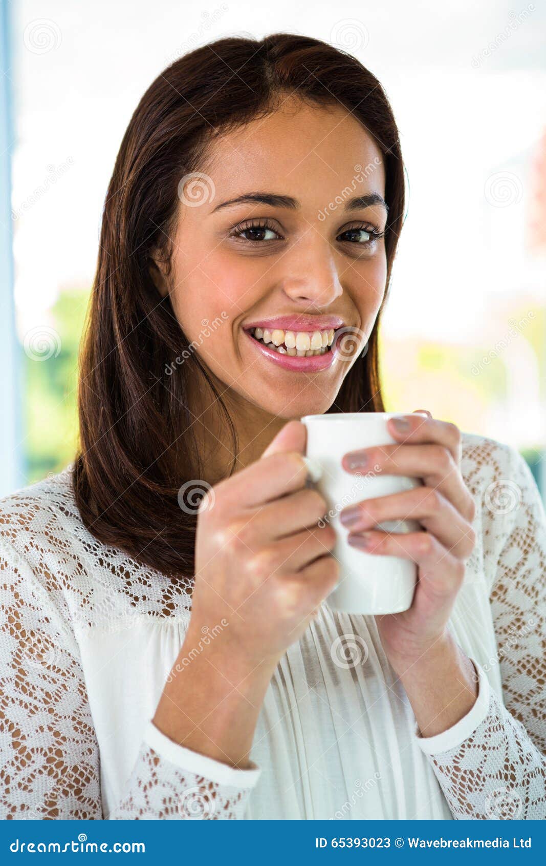 Young girl drink her tea stock image. Image of cheerful - 65393023