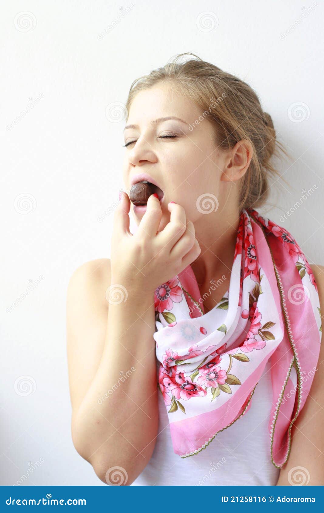 Young girl eating a candy stock photo. Image of healthy - 21258116