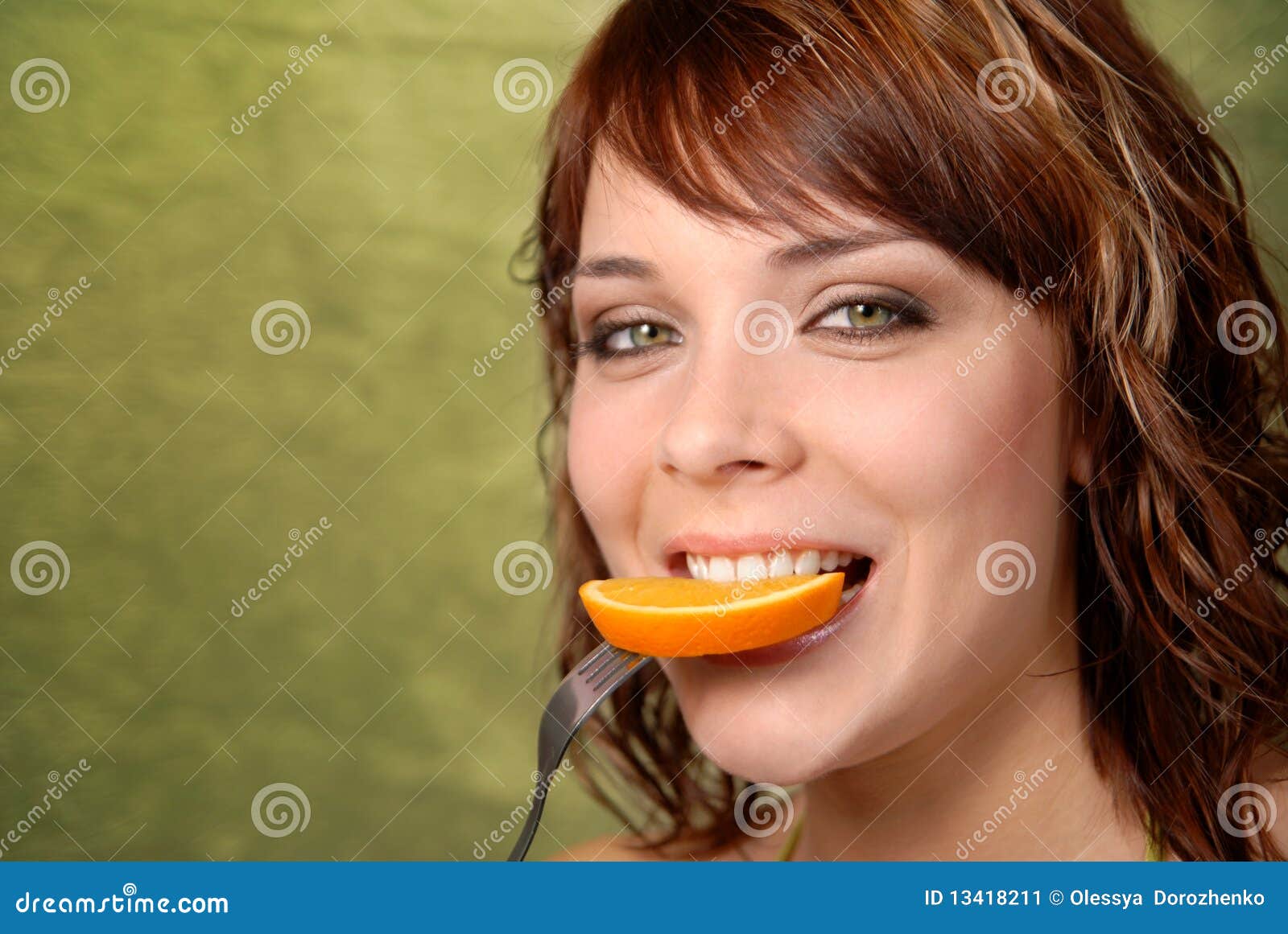 Young Girl Eating an Orange Stock Image - Image of bite, provocatively ...