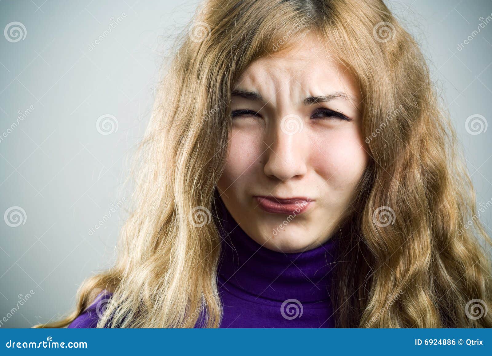 Young Girl Expressing Disgust. Stock Photo - Image of frown, female ...