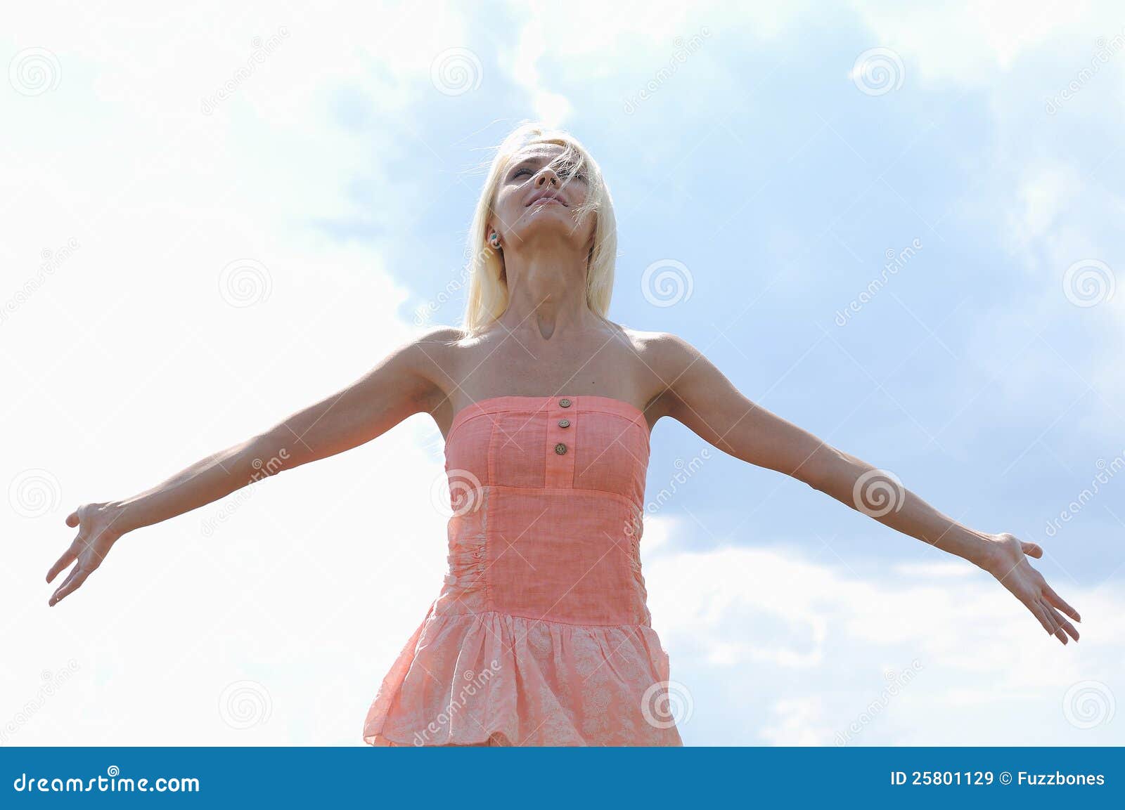 Young girl freedom stock image. Image of nature, freedom - 25801129