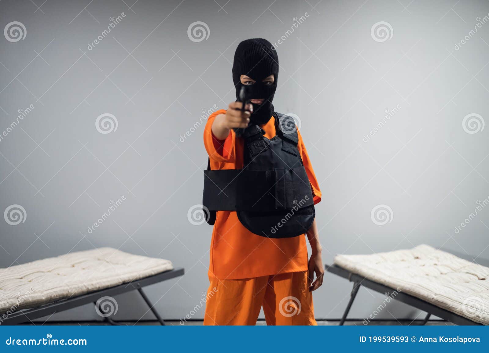 A Young Girl Gets a Mask, Weapons and Body Armor and Makes an Armed ...