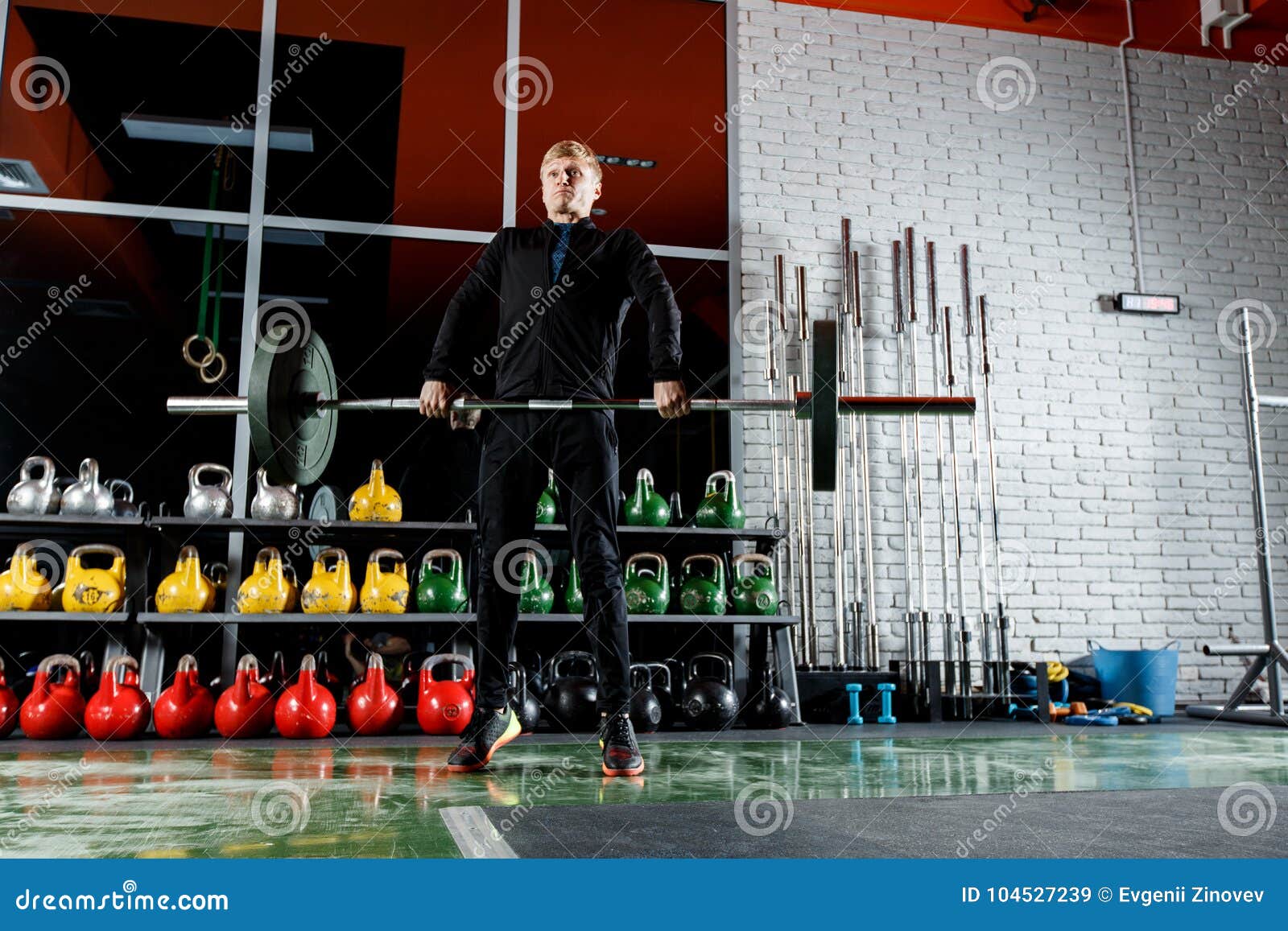 The Girl is Getting Ready for the Exercise with the Trainer Stock Image ...