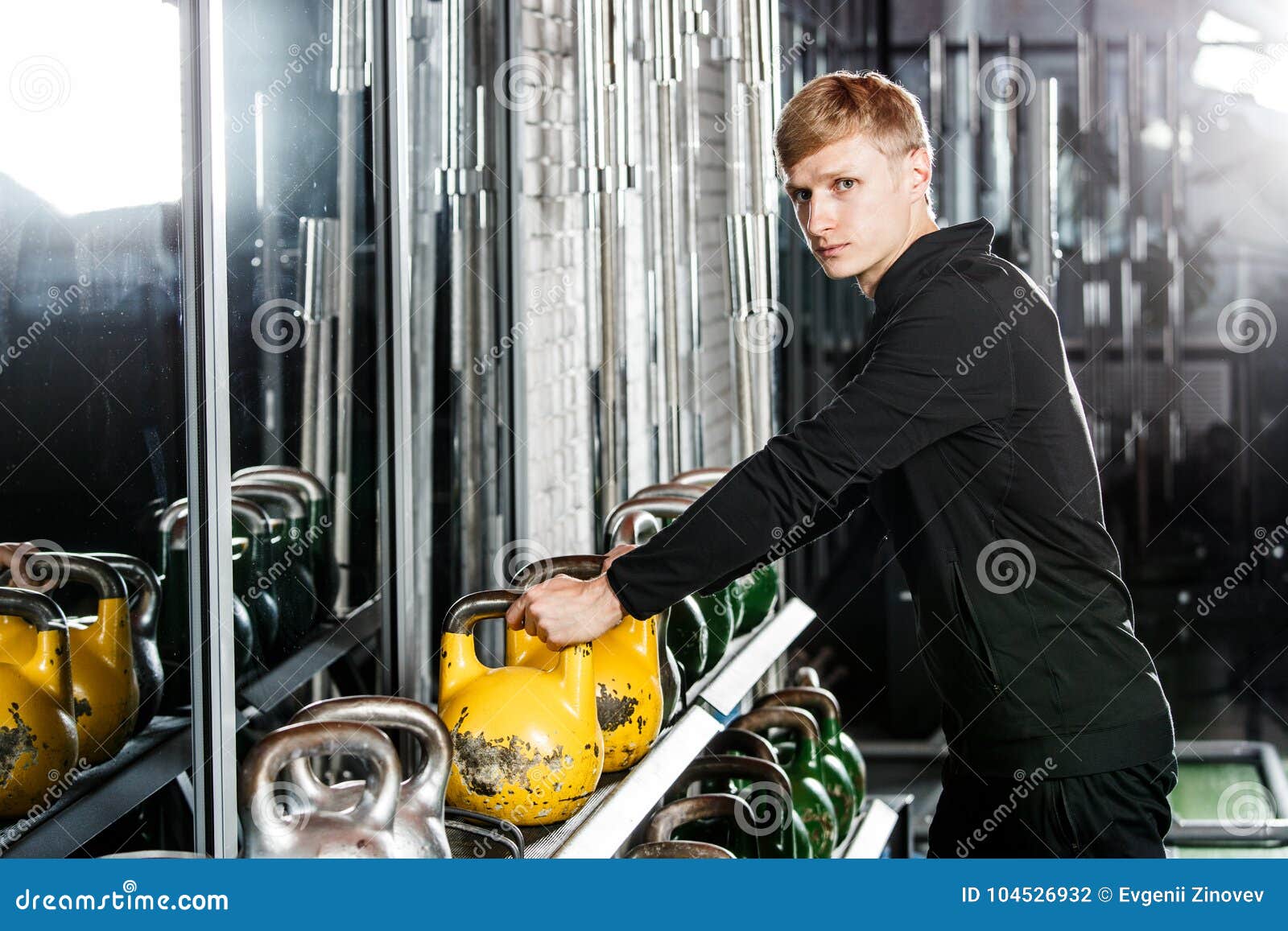The Girl is Getting Ready for the Exercise with the Trainer Stock Photo ...