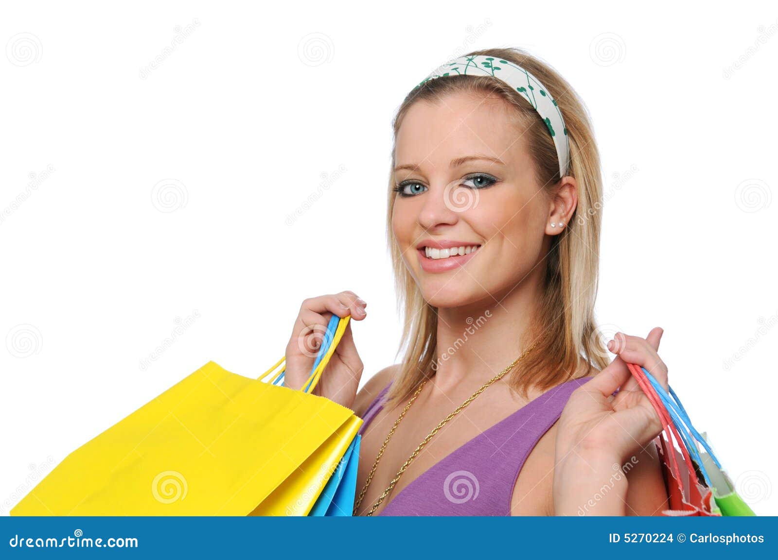 Young girl going shopping stock photo. Image of present - 5270224