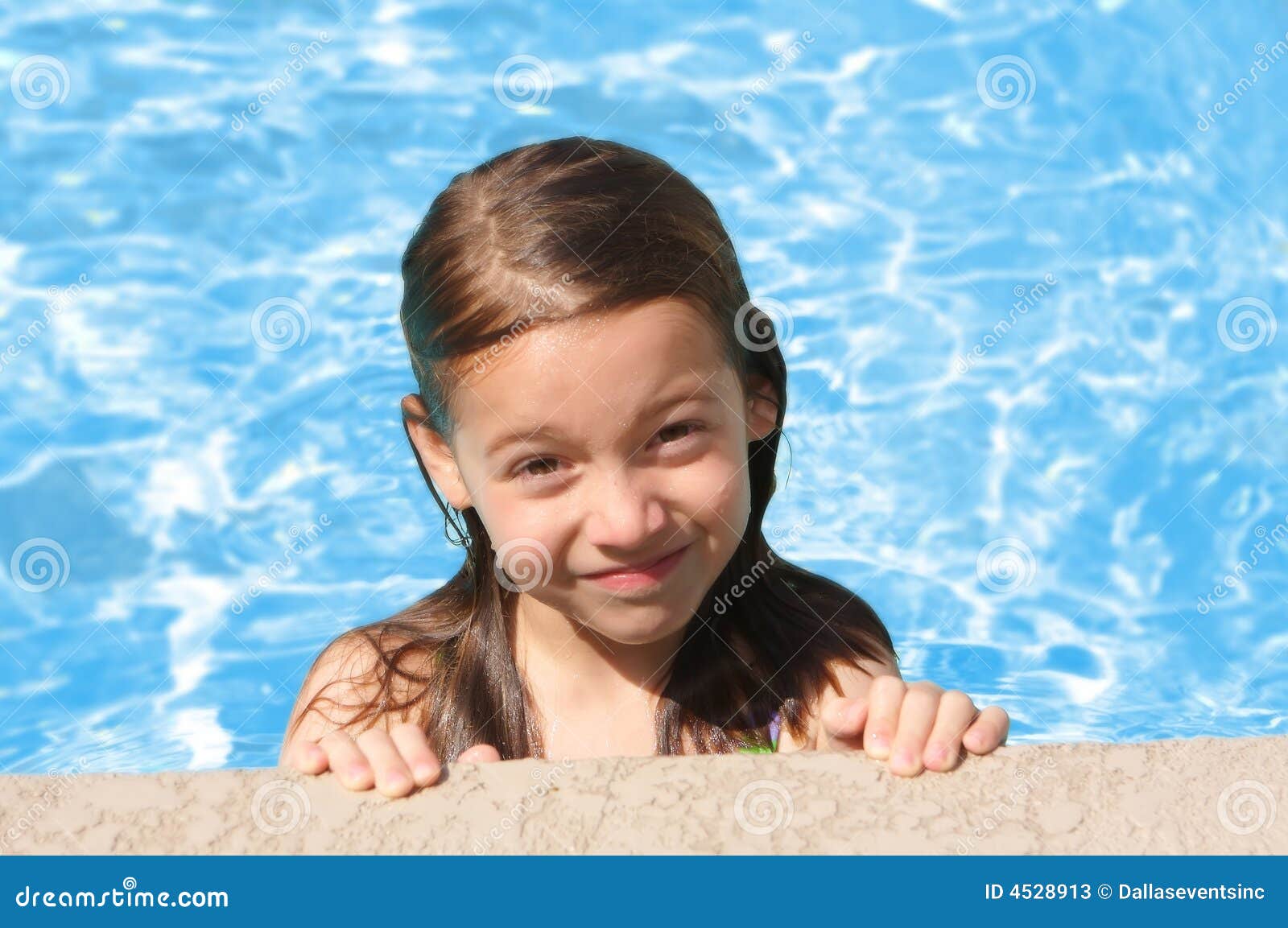Young Girl Having Fun in the Pool Stock Image - Image of resort, energy ...
