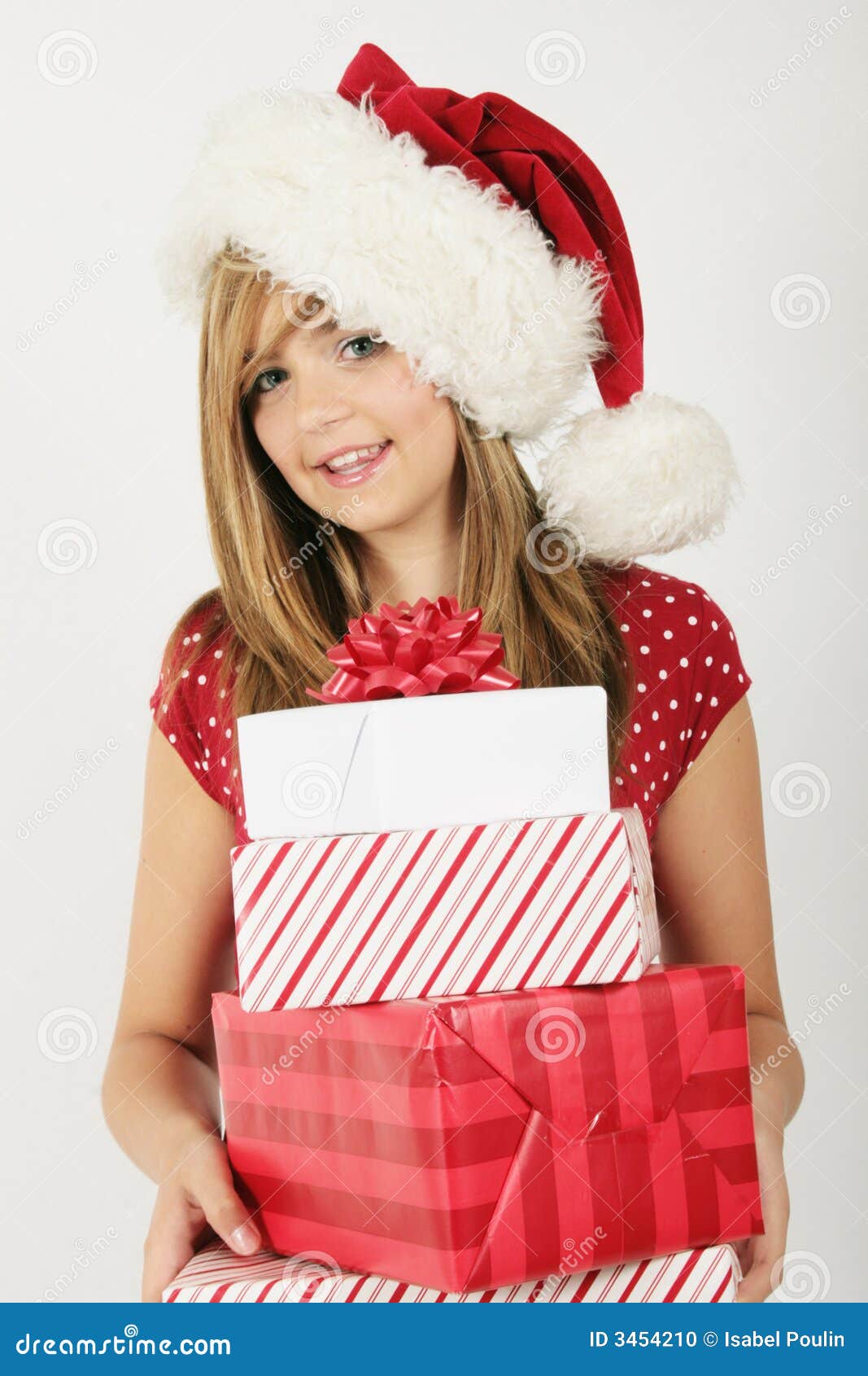 Young girl holding gifts stock photo. Image of festive - 3454210