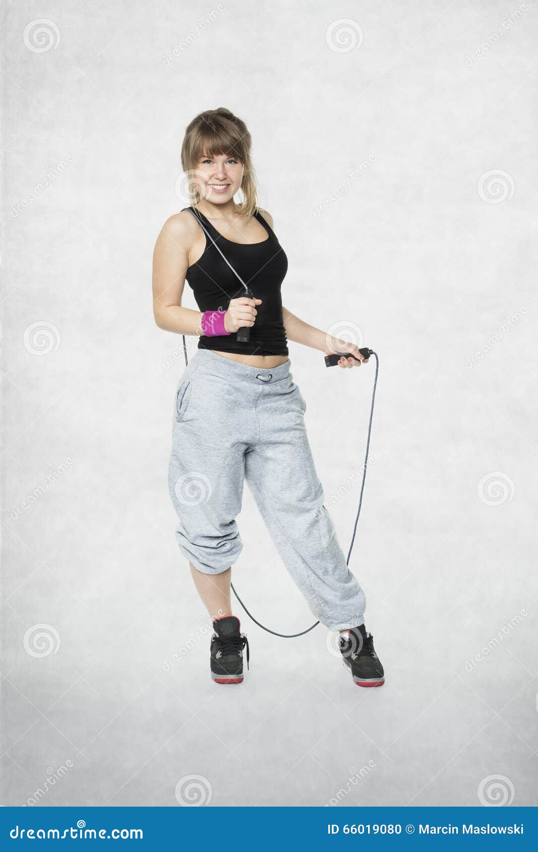 Young Girl, Holding a Jump Rope Stock Photo - Image of model, adult ...