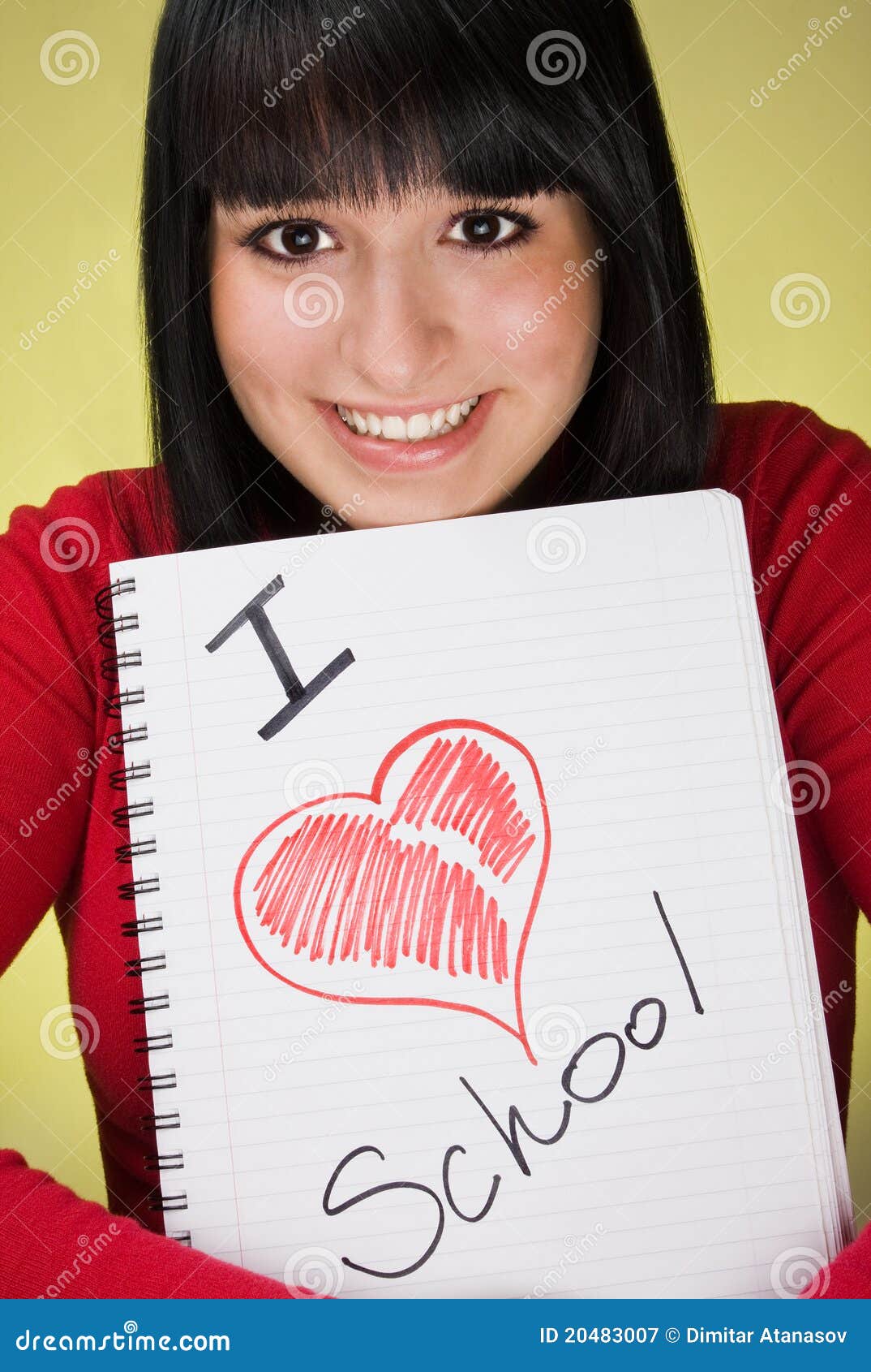 Young Girl is Holding a Notebook Stock Image - Image of student ...