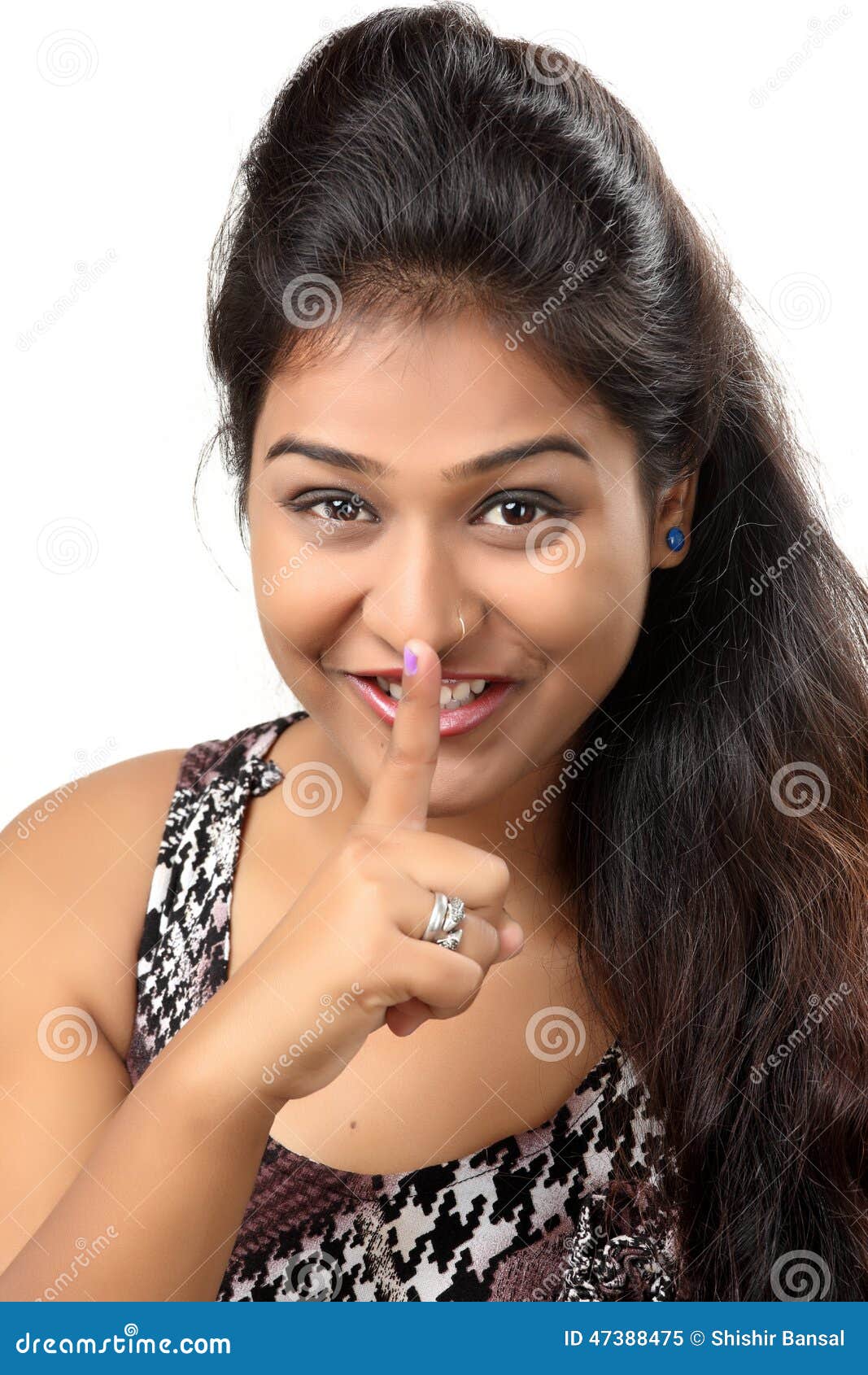 Young Girl Instructing To Keep Silence Stock Image - Image of ...