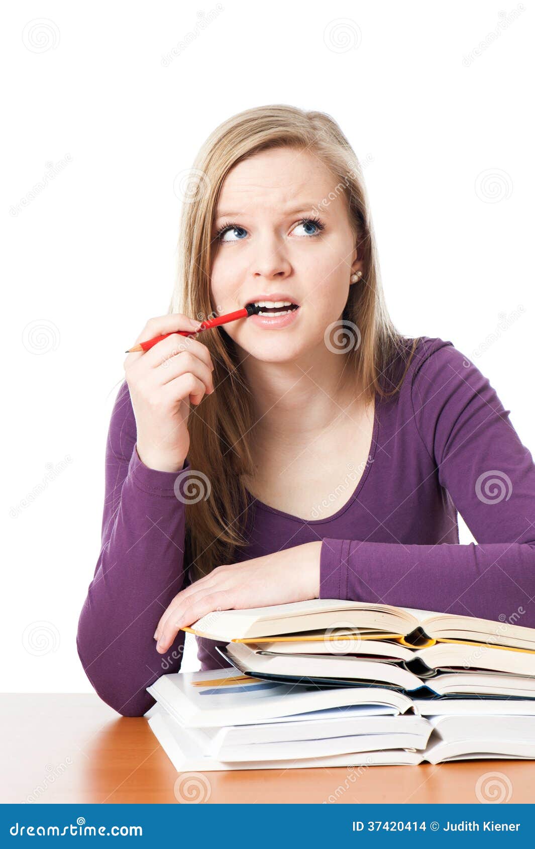 Young girl learns stock photo. Image of success, apprentice - 37420414