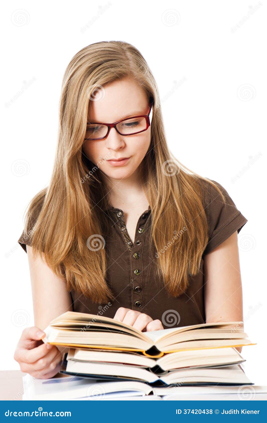 Young girl learns stock photo. Image of professional - 37420438