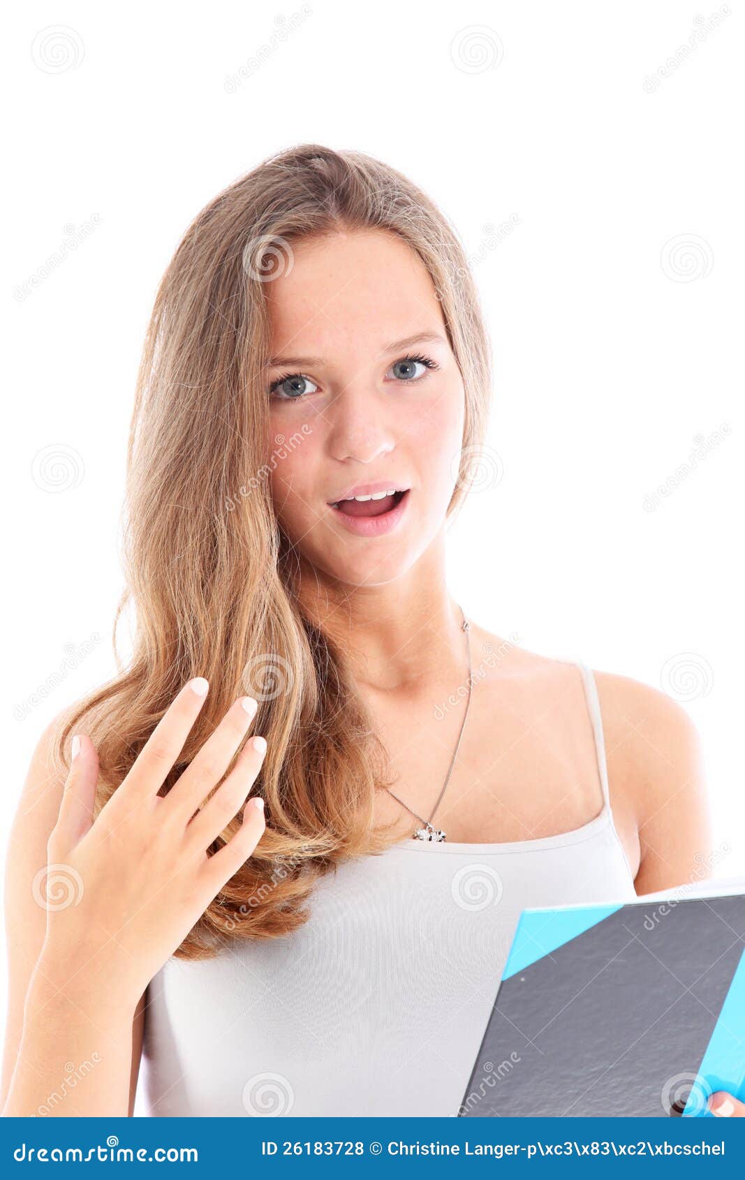 Young Girl with Look of Surprise Stock Photo - Image of isolated ...