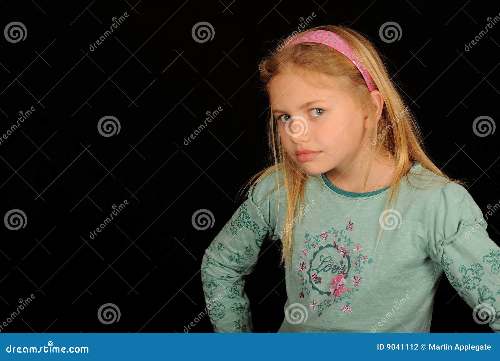Young girl looking cross stock photo. Image of black, anger - 9041112