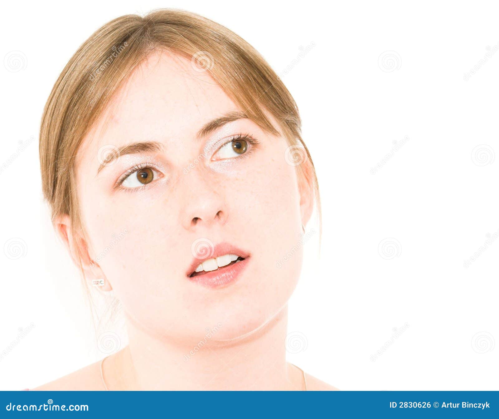 Young girl looking left stock photo. Image of shoulders - 2830626