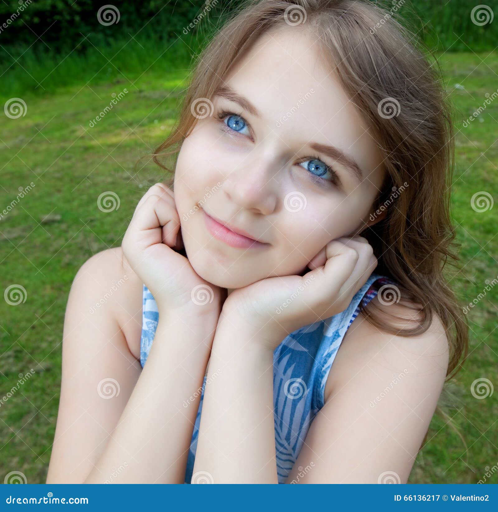 Young girl looking up stock image. Image of looking, hope - 66136217