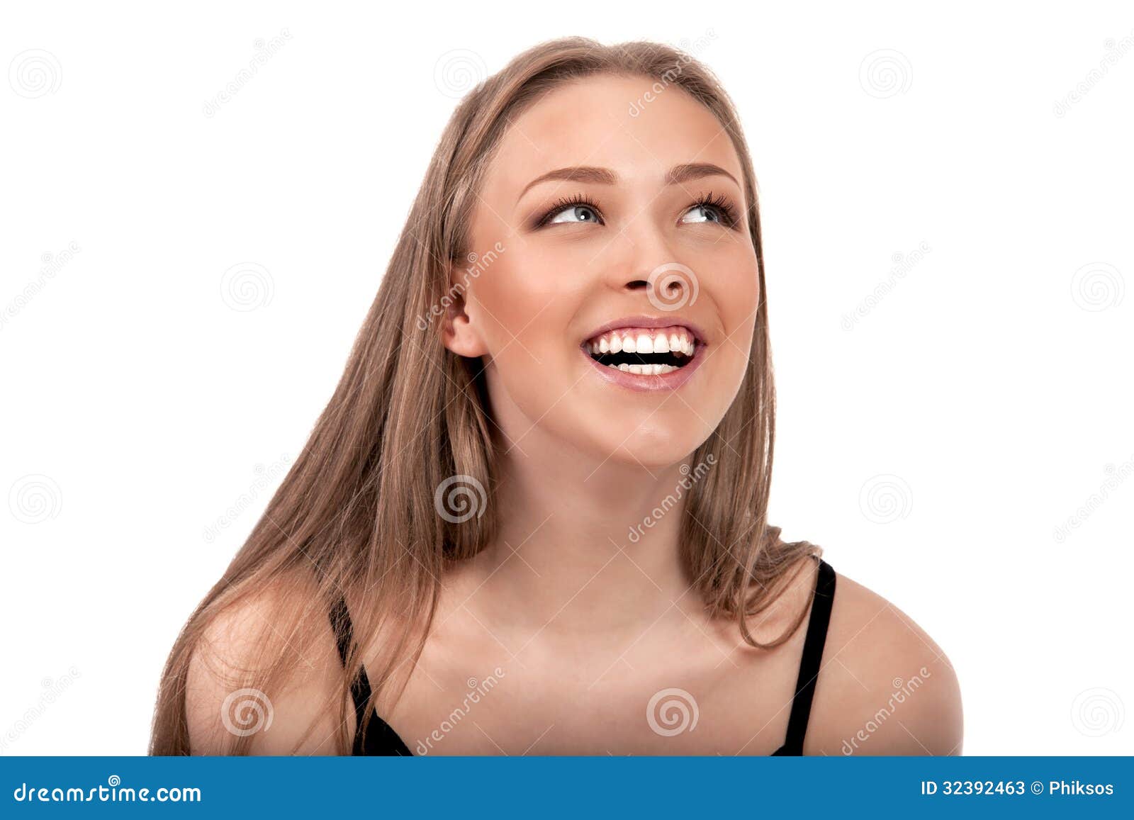 Young Girl Looking Up stock image. Image of attractive - 32392463