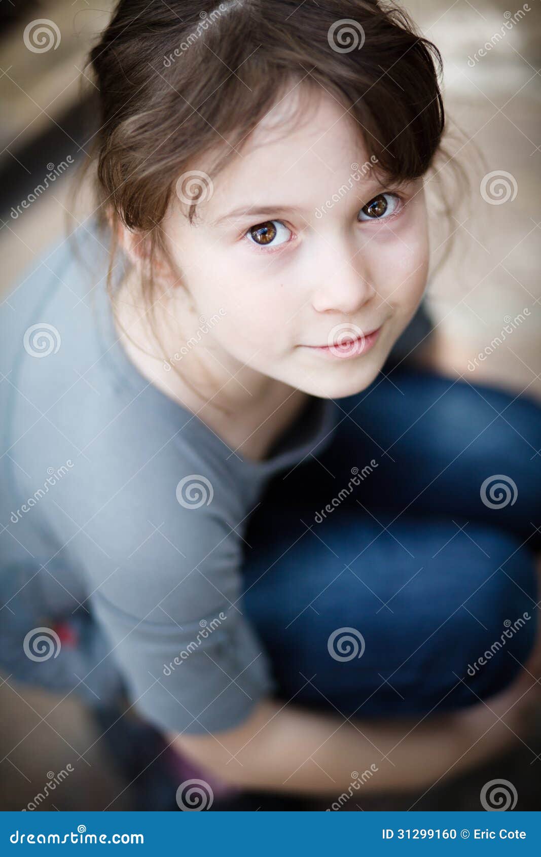 Young girl looking up stock photo. Image of little, young - 31299160