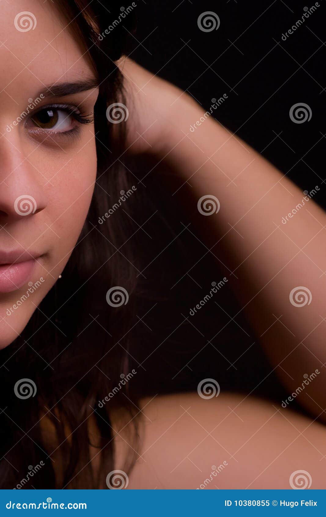 Young Girl Low Key Portrait Stock Image - Image of contemporary ...