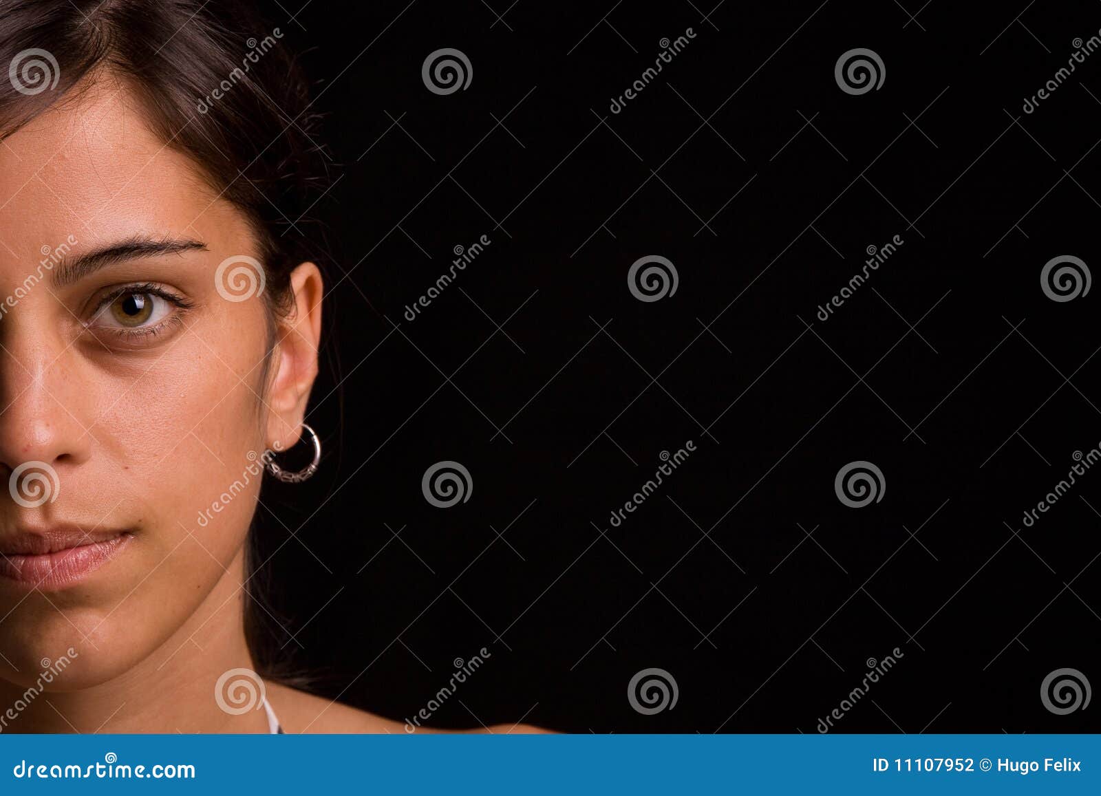 Young Girl Low Key Portrait Stock Photo - Image of female, lifestyle ...