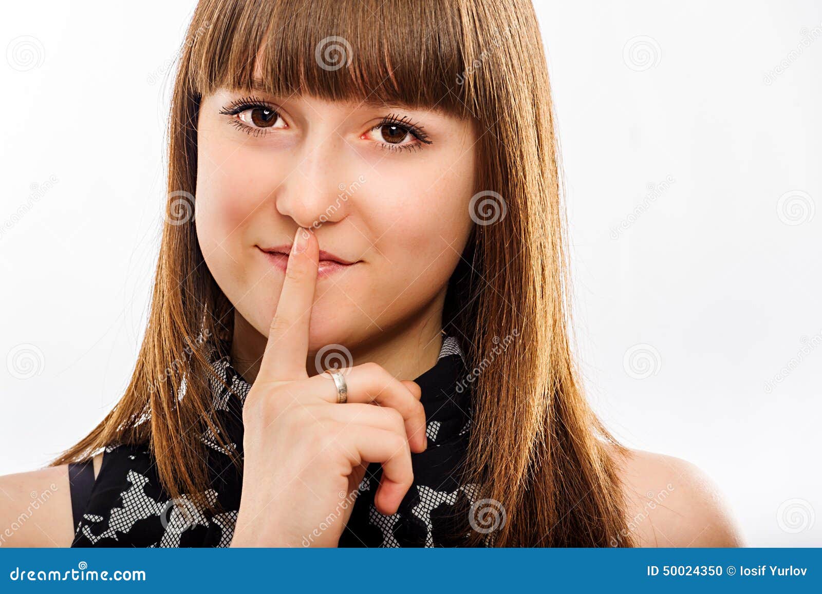 Young Girl Making Hash Sign Stock Photo - Image of hand, finger: 50024350