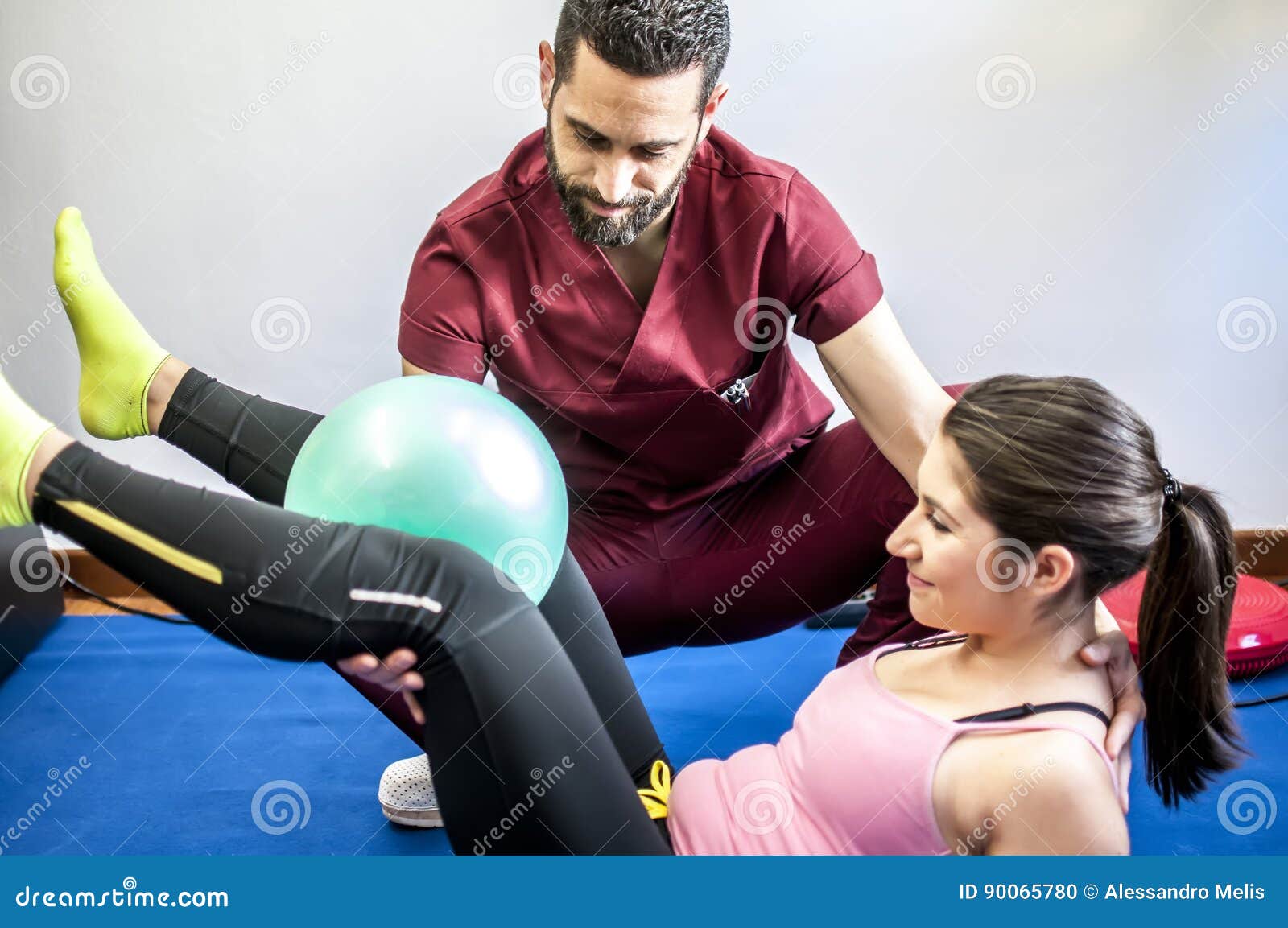 Young Girl Making Physiotherapy Stock Photo - Image of shoes, fitness ...