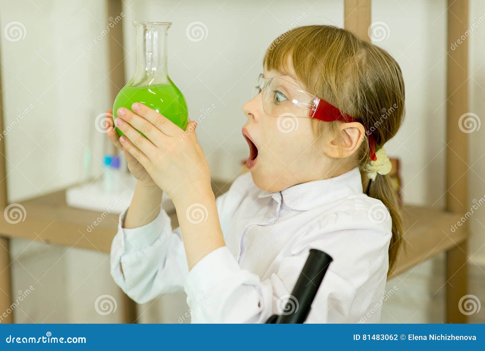 Young Girl Making Science Experiments Stock Photo - Image of lesson ...