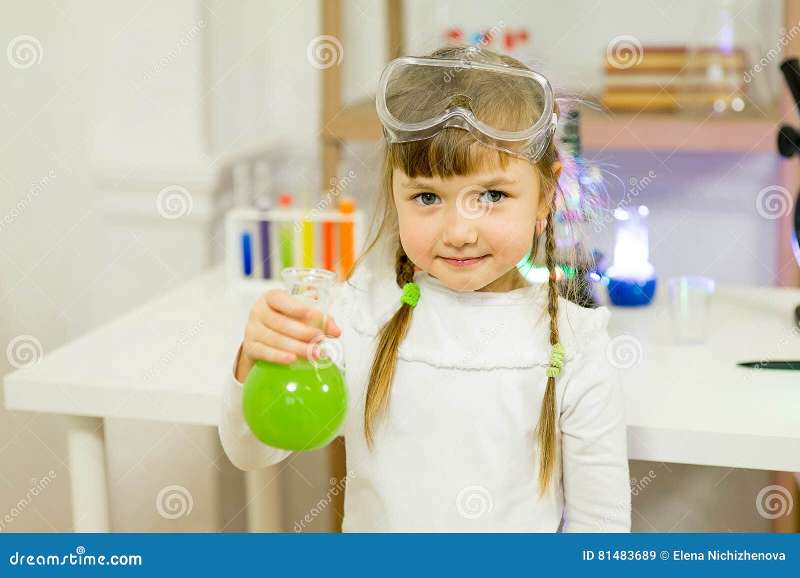Young Girl Making Science Experiments Stock Image - Image of education ...