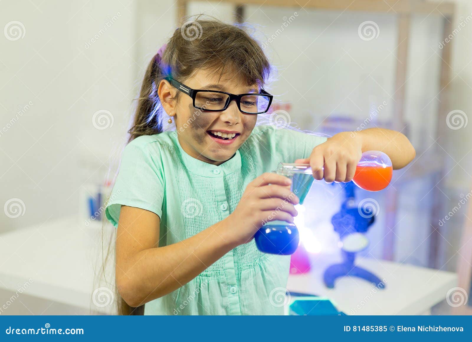 Young Girl Making Science Experiments Stock Image - Image of hospital ...