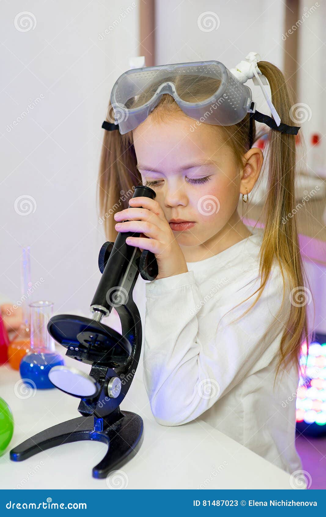 Young Girl Making Science Experiments Stock Image - Image of girl ...