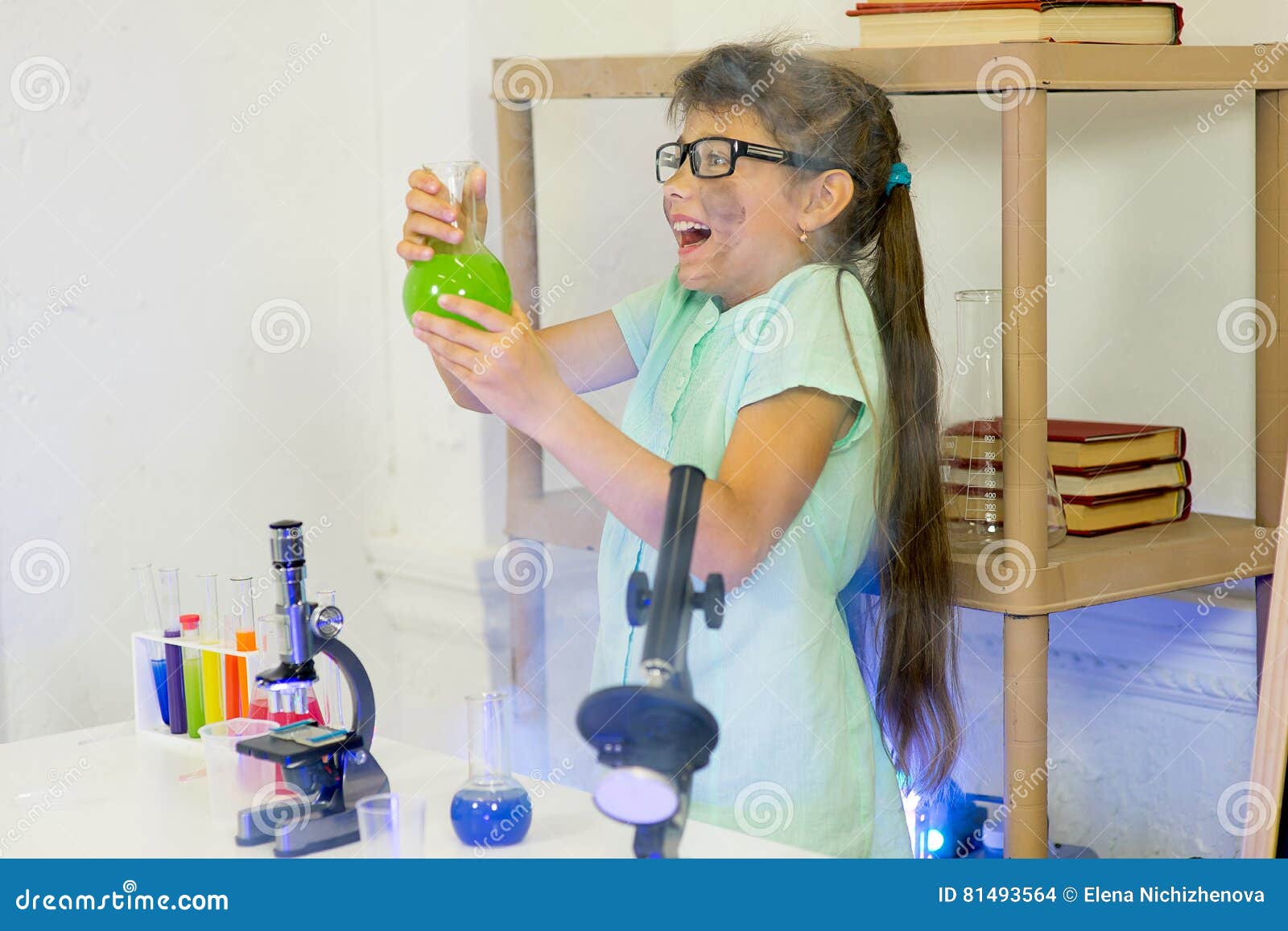 Young Girl Making Science Experiments Stock Photo - Image of child ...