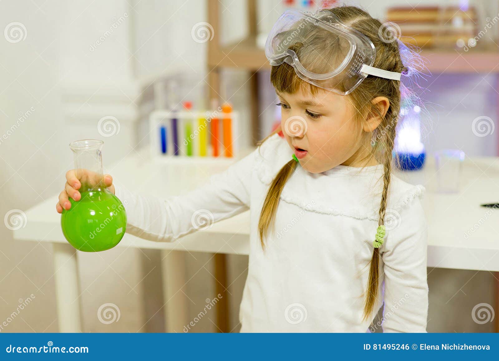 Young Girl Making Science Experiments Stock Photo - Image of hospital ...