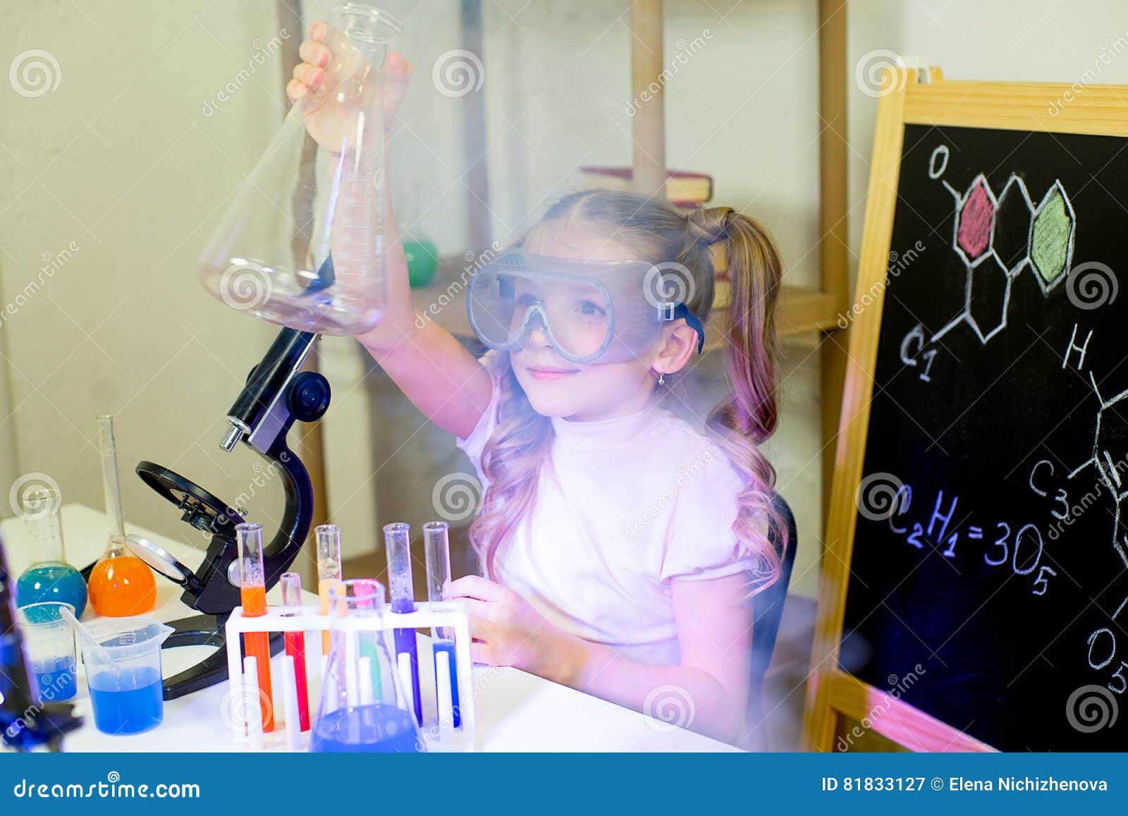 Young Girl Making Science Experiments Stock Image - Image of discovery ...