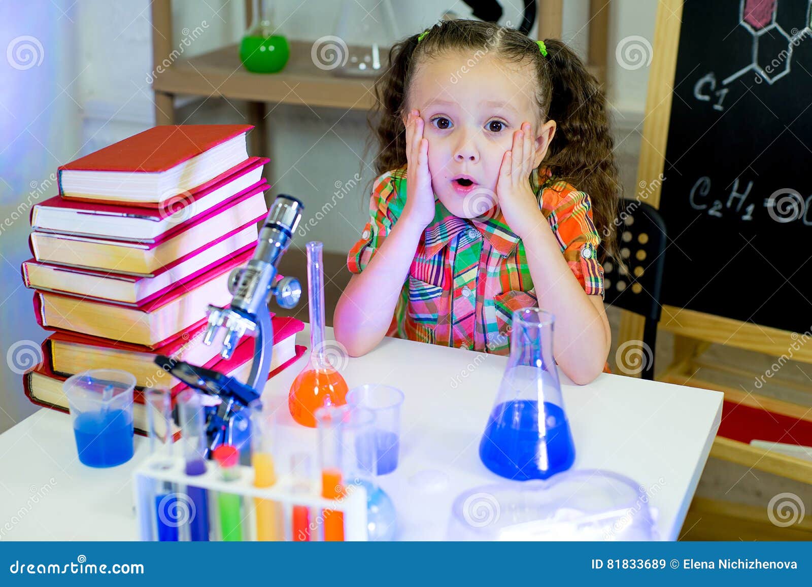 Young Girl Making Science Experiments Stock Image - Image of female ...