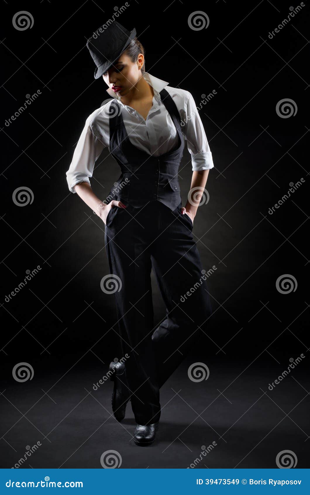 Young girl in manly style stock image. Image of fashion - 39473549