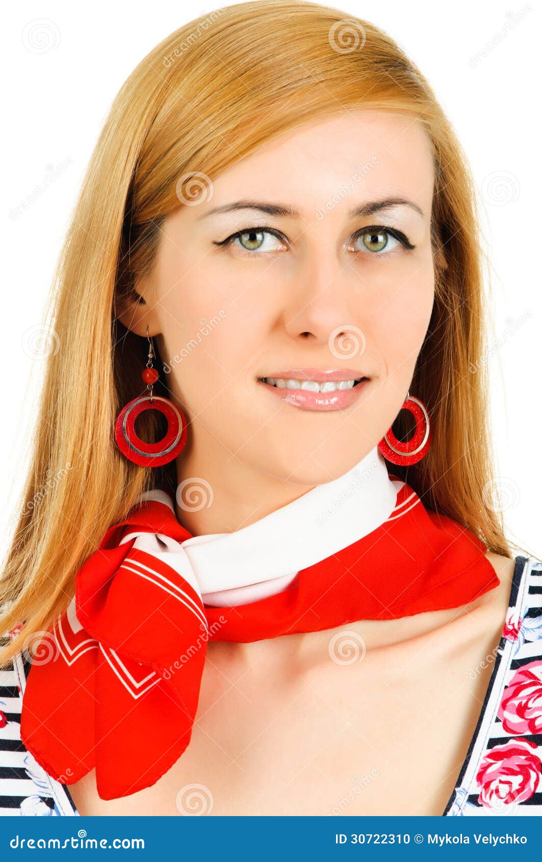 Young Girl with Neckerchiefs Stock Photo - Image of face, businesswoman ...