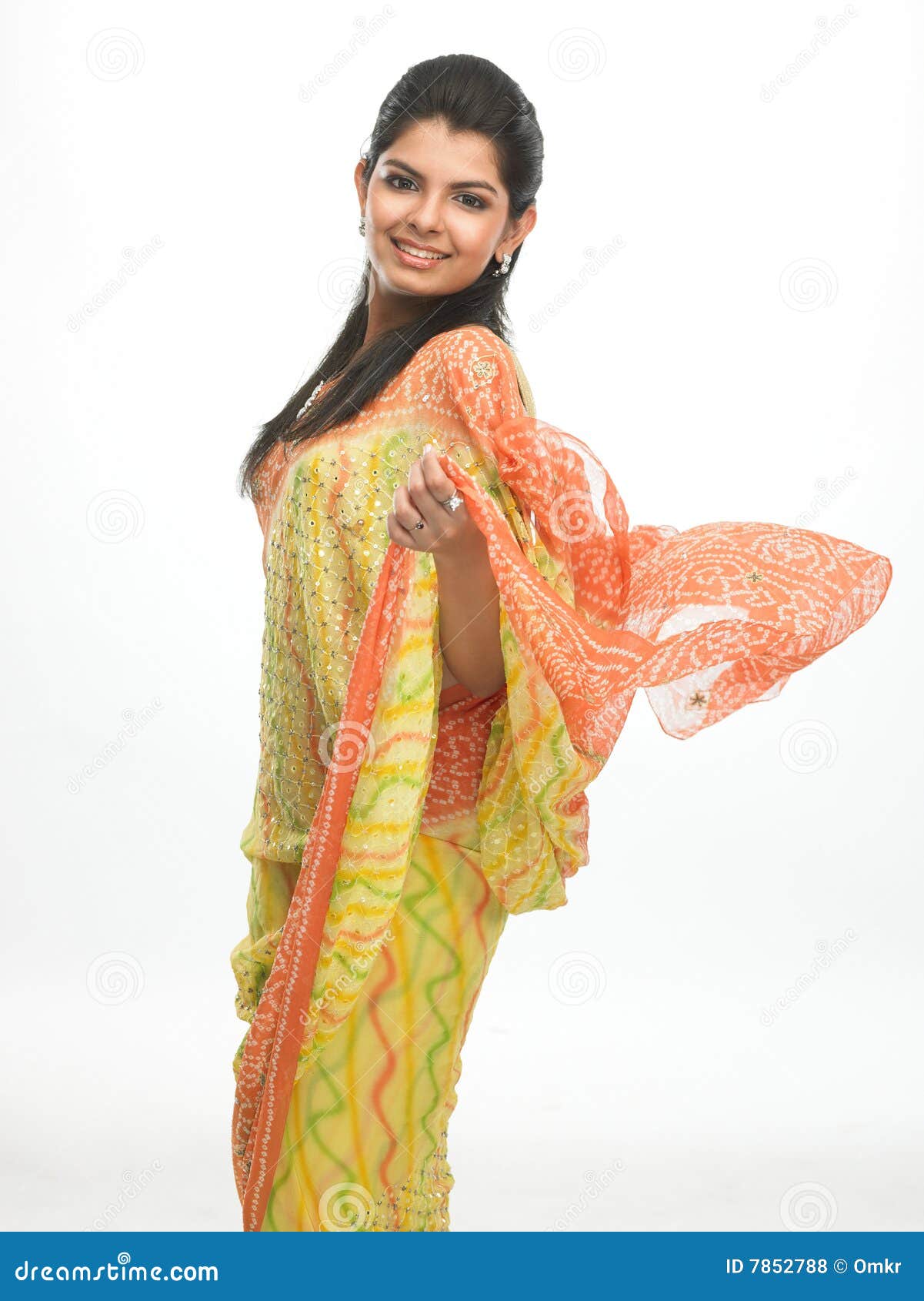 Young girl with nice sari stock photo. Image of beautiful - 7852788